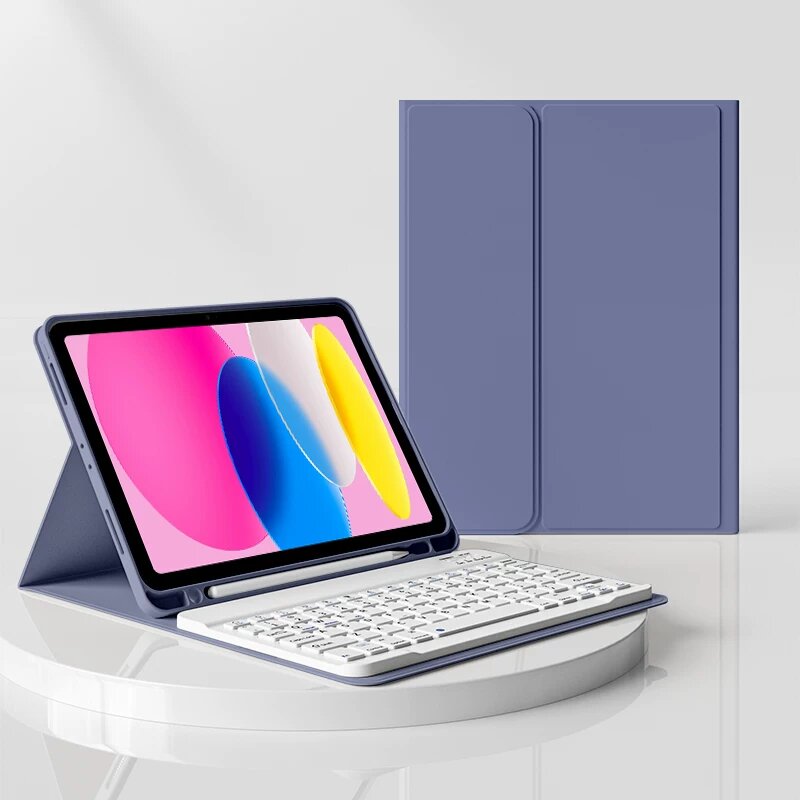 Чехол с магнитной клавиатурой для iPad Air 7 2025 года 11 дюймов, лавандовый для Apple iPad