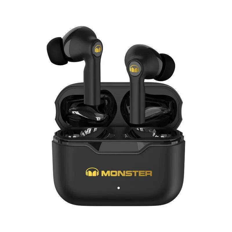 Беспроводные наушники Bluetooth с зарядным кейсом - совместимость с AirPods Pro 2, черный цвет для музыки, игр и спорта