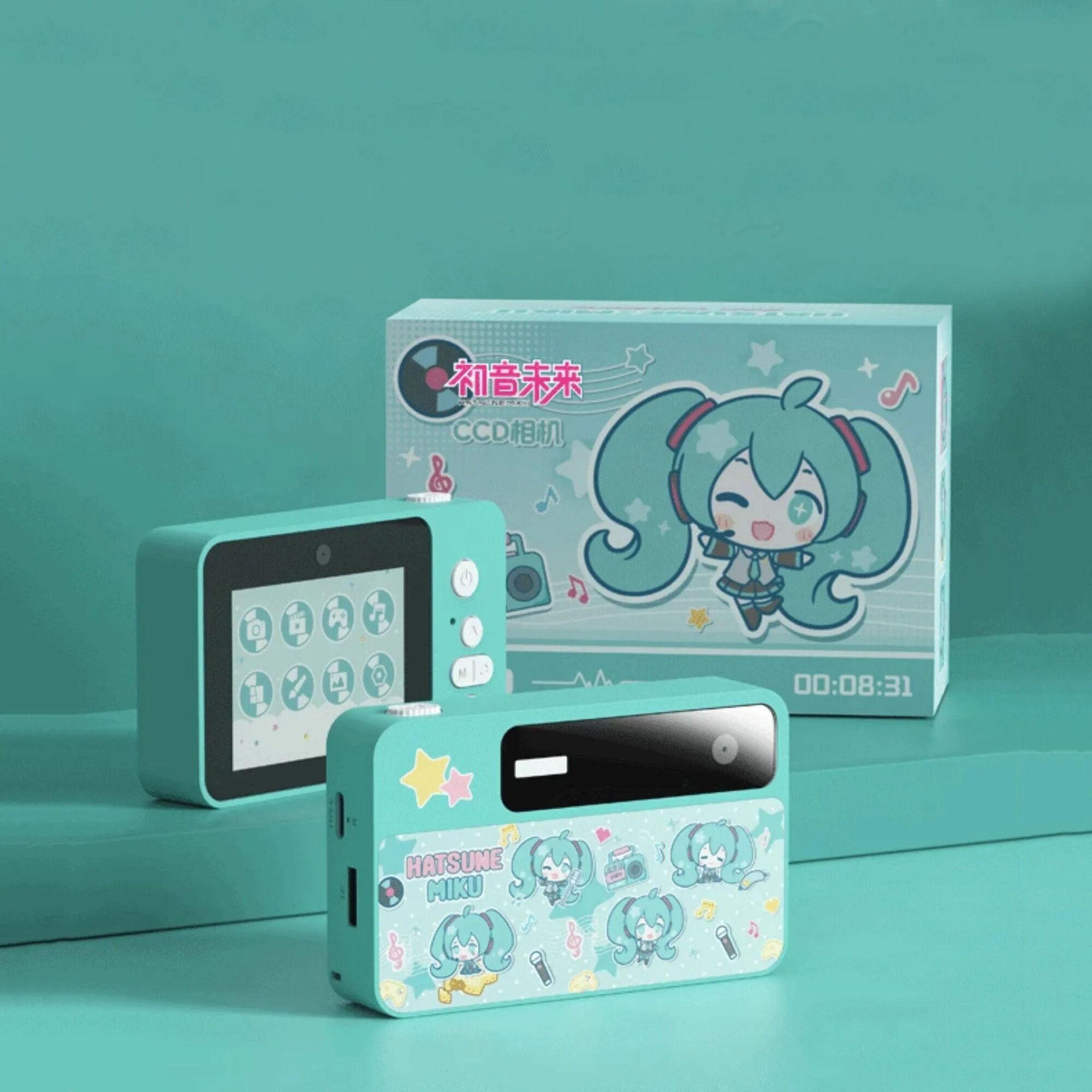 Цифровая камера Hatsune Miku CCD 600 мАч, мультяшная аниме-фигурка, периферийное устройство Miku, подарки на день рождения для детей, предзаказ