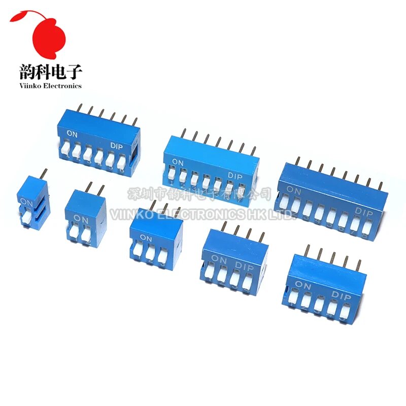 Переключатели синие 2 PIN, 10 шт.