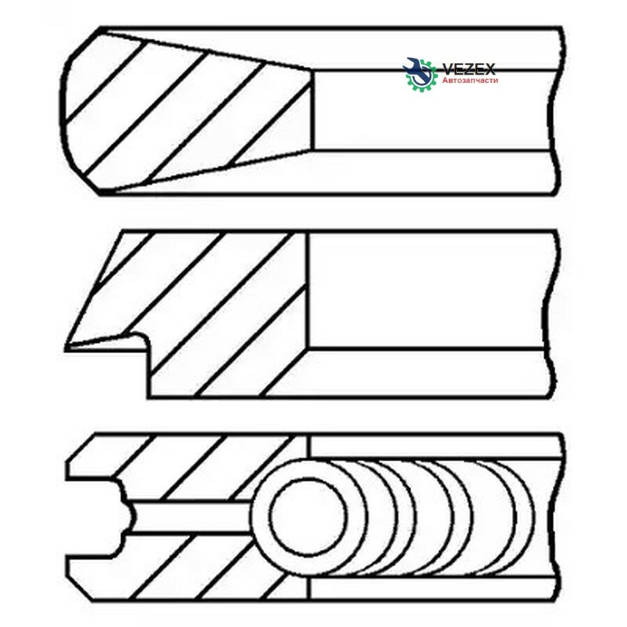 GOETZE 0843110000 кольца поршневые ! d115 STD \IVECO STRALIS F2BE CURSOR8