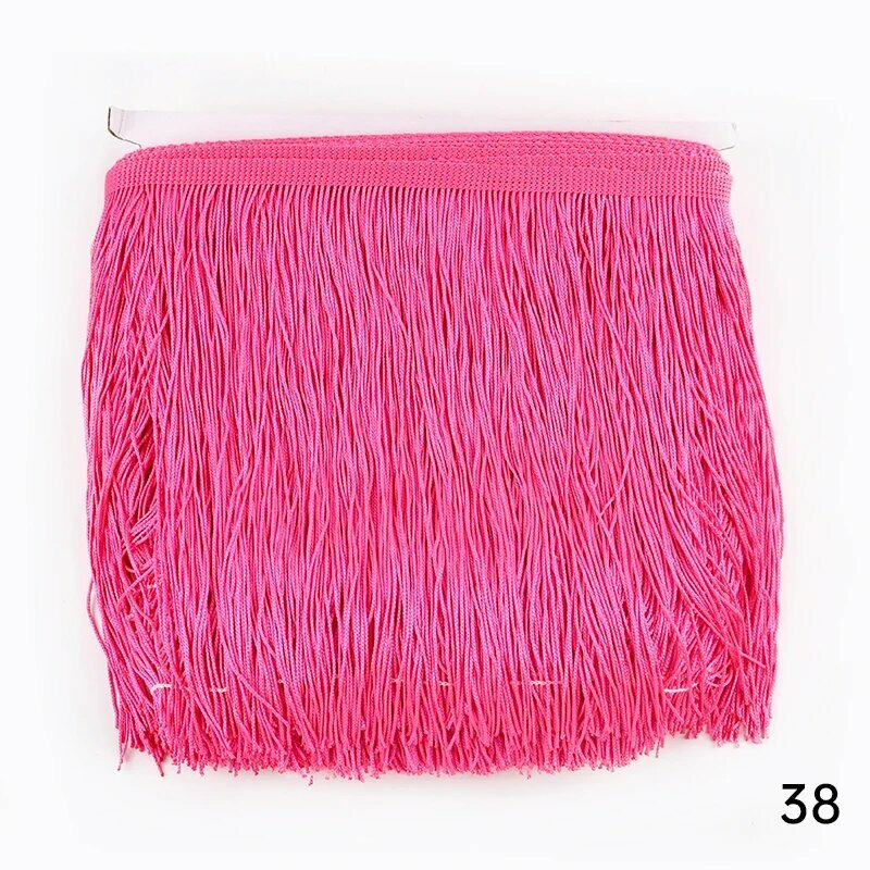 Розовая тесьма с бахромой, 15см x 10Yards, No.33