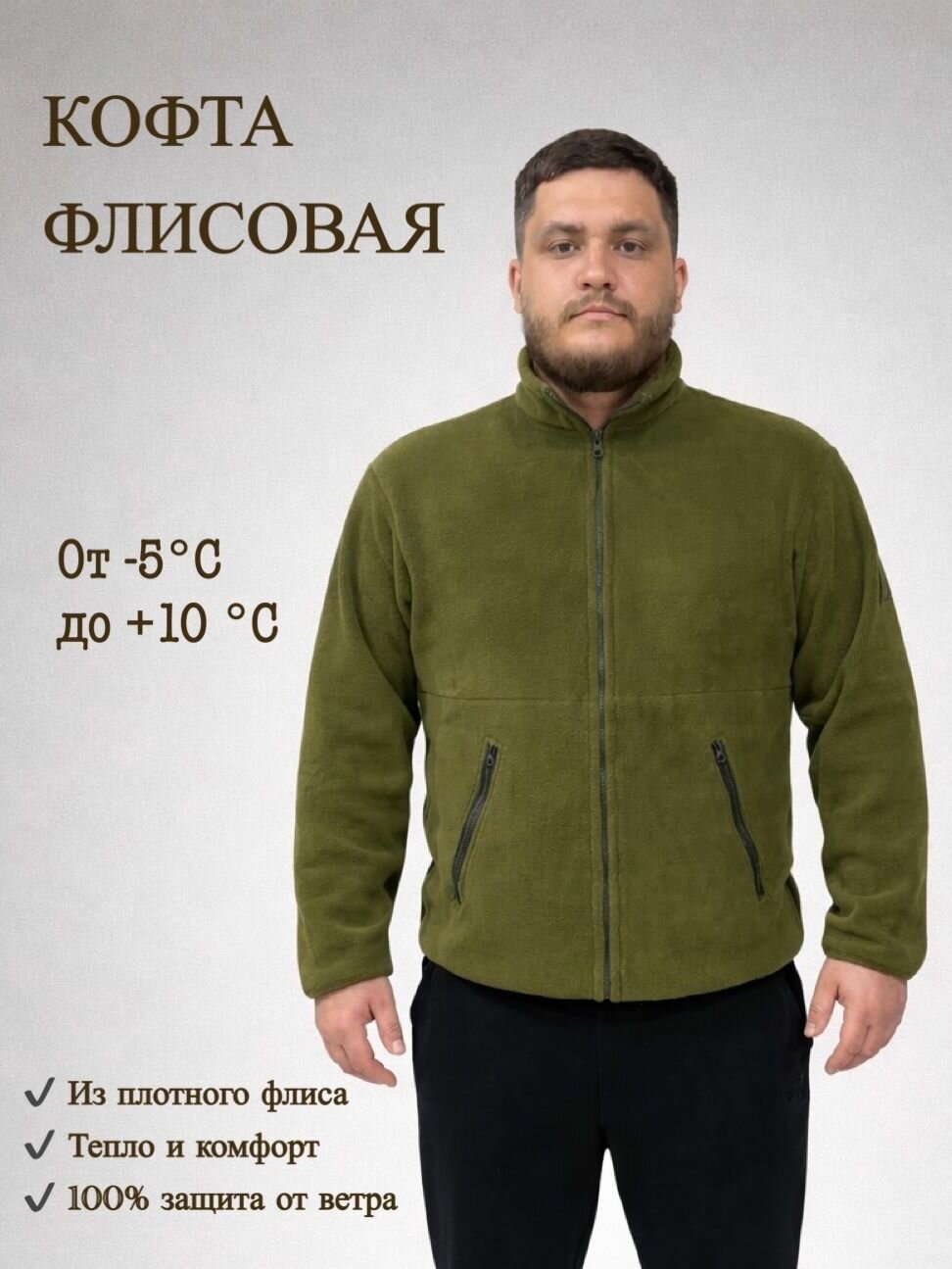 Кофта флисовая спортивная Куртка на молнии зипка