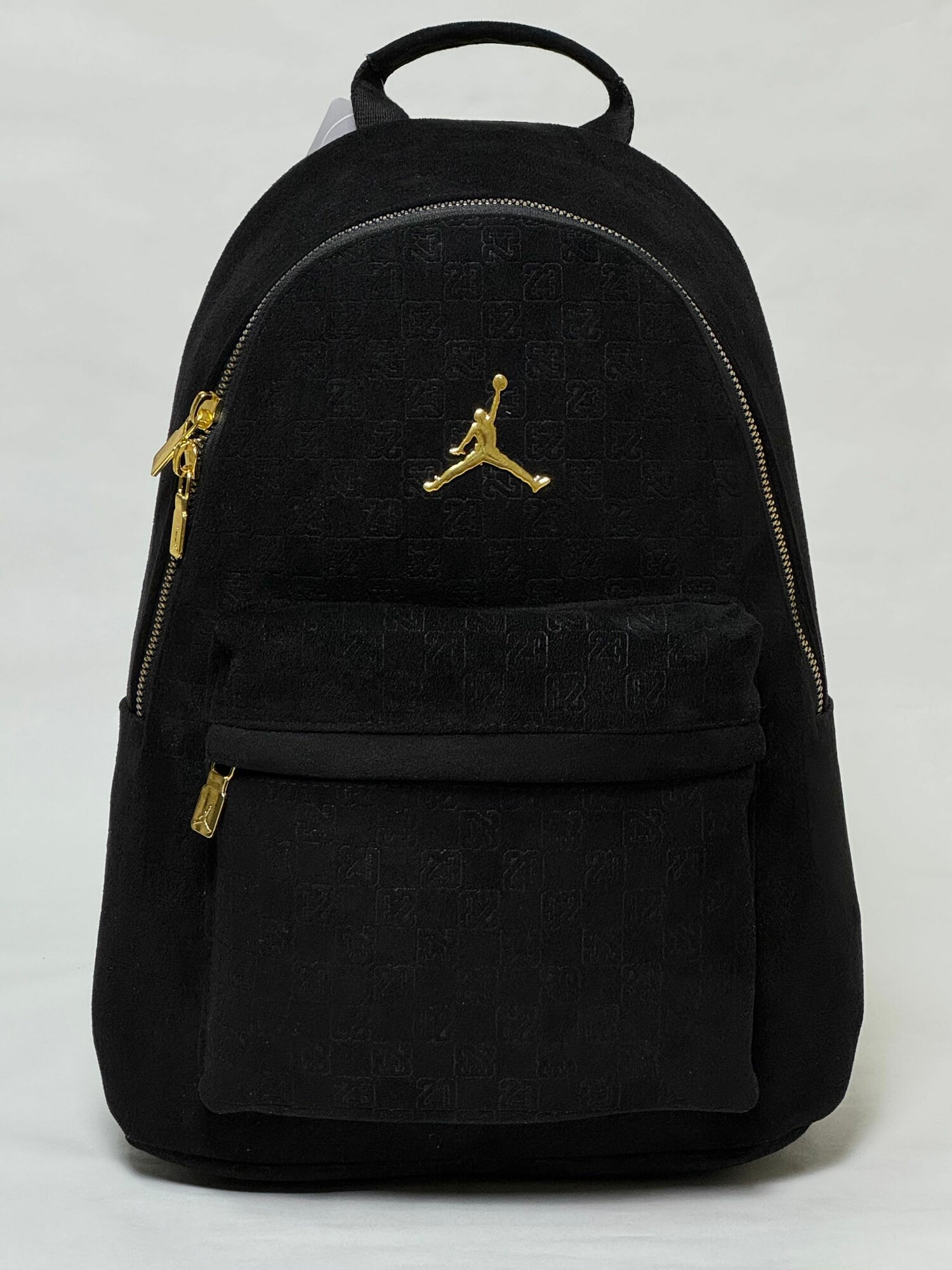 Рюкзак Jord Monogram, экозамша, городской, черный, 20 - 30 л