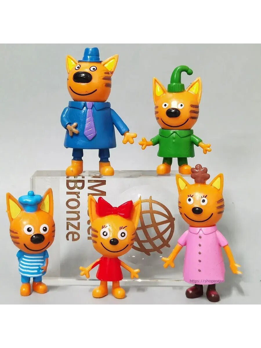 Набор мягких игрушек Три Кота/5 шт/6-8CM
