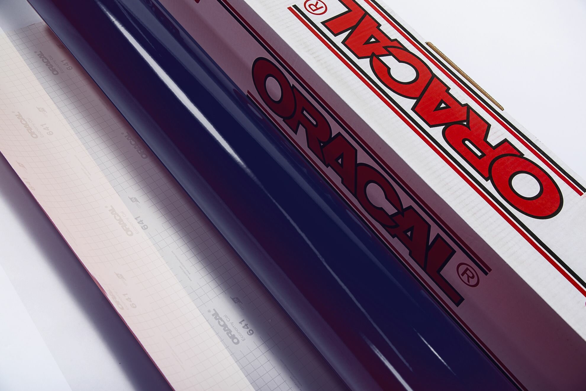 Пленка самоклеящаяся Oracal 641 G 518 1*50 м синяя со стальным отливом, глянцевая, рулон