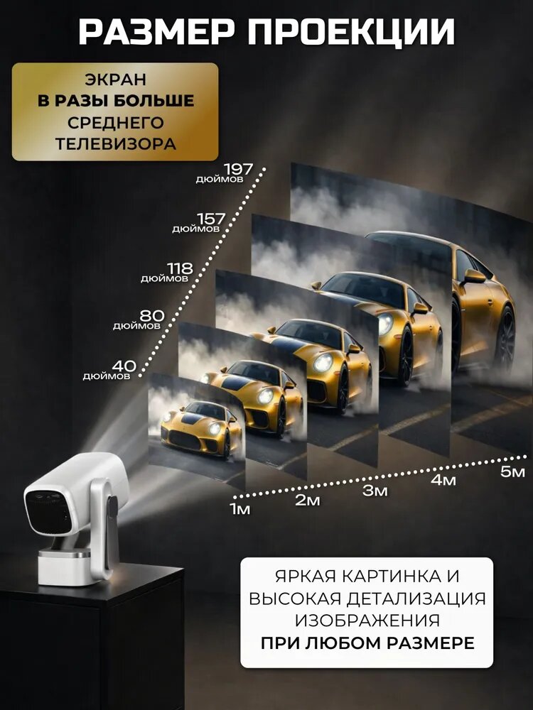 Проектор, 1LCD, белый — фото 1