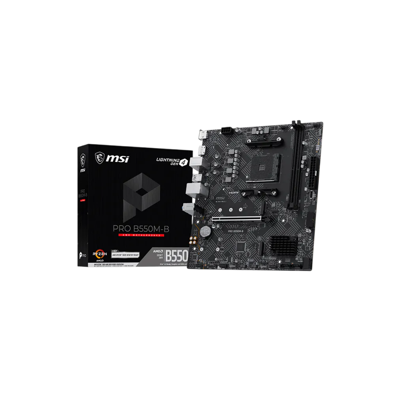 Материнская плата PRO B550M-B, поддержка AMD Ryzen 5000/5000 G/4000 G/3000/3000 G, DDR4