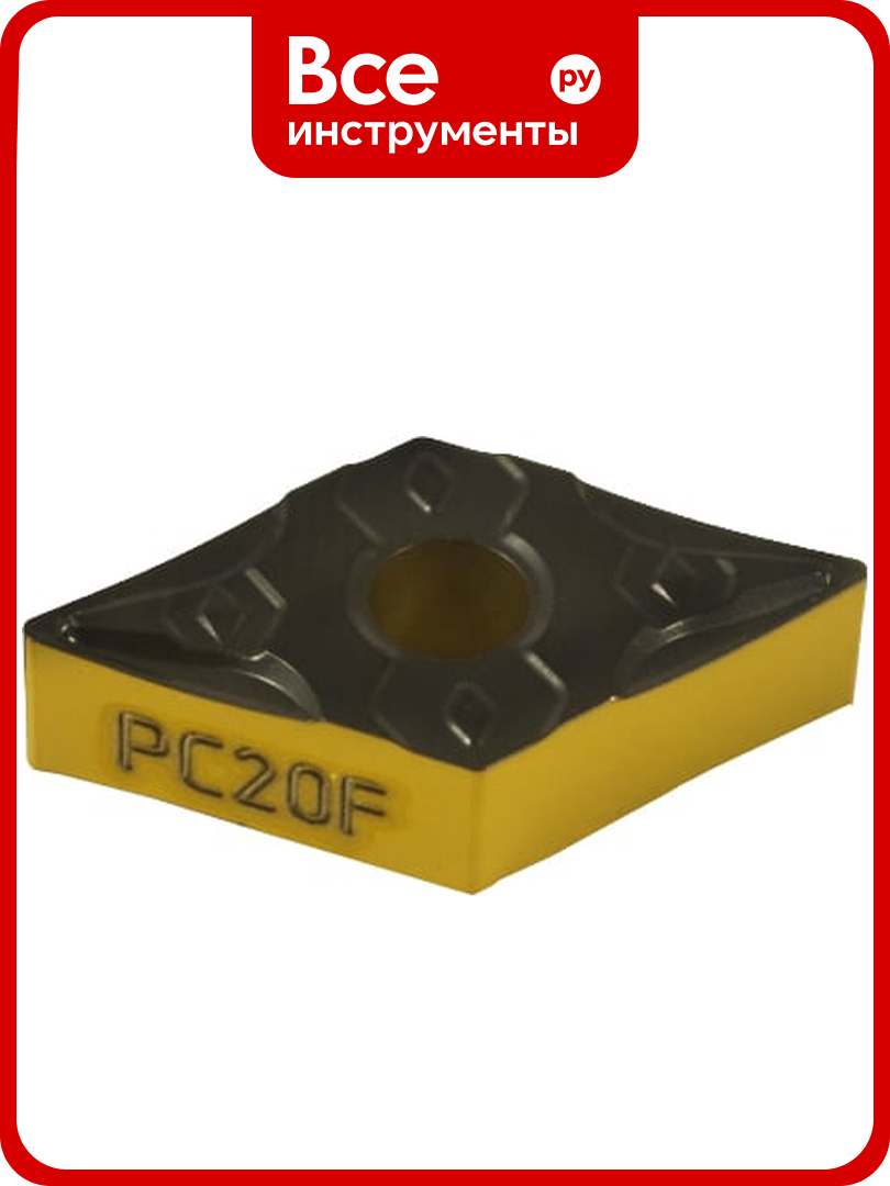 Пластина сменная ромбическая DNMG 110404-PF PC20F Русский Инструмент ri.361.86 из нержавеющей стали чистовая обработка