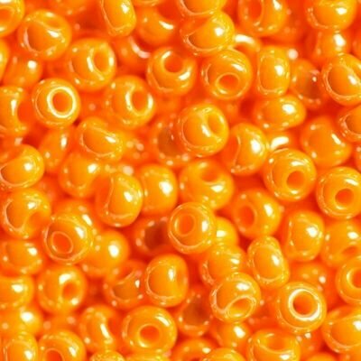 Бисер Preciosa 10/0 Оранжевый (мандариновый) непрозрачный блестящий, 98110 уп. 50 гр