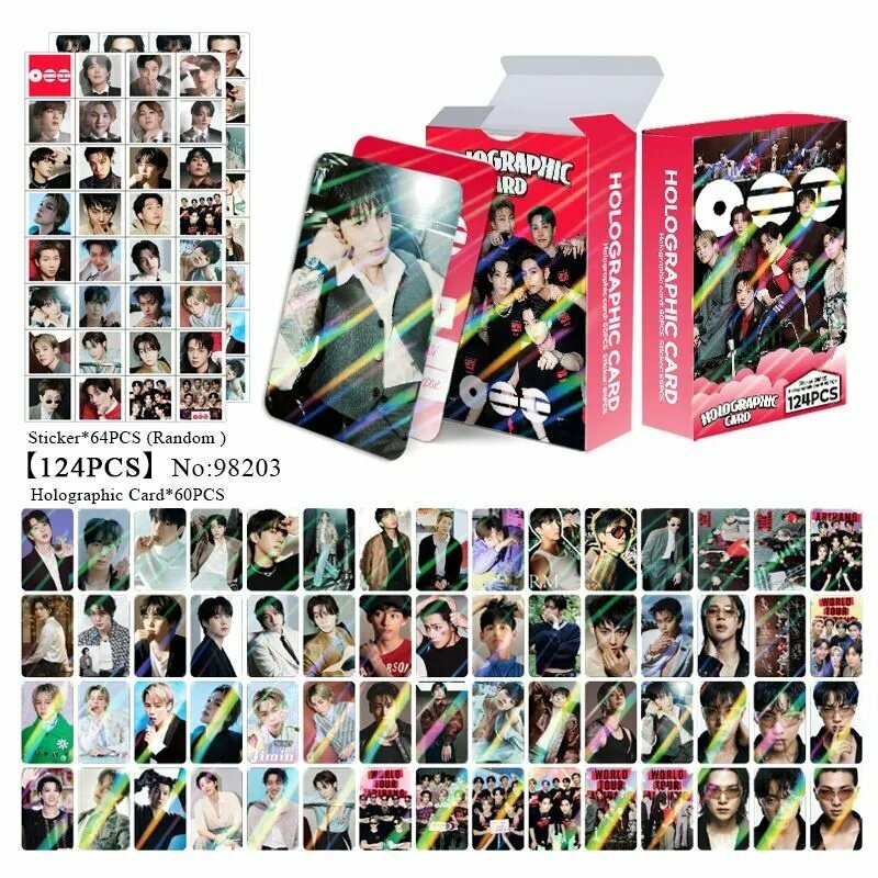 124 лазерные карточки BT BTS ARIRANG, с новым альбомом, стикеры со звездами, LOMO, голографические
