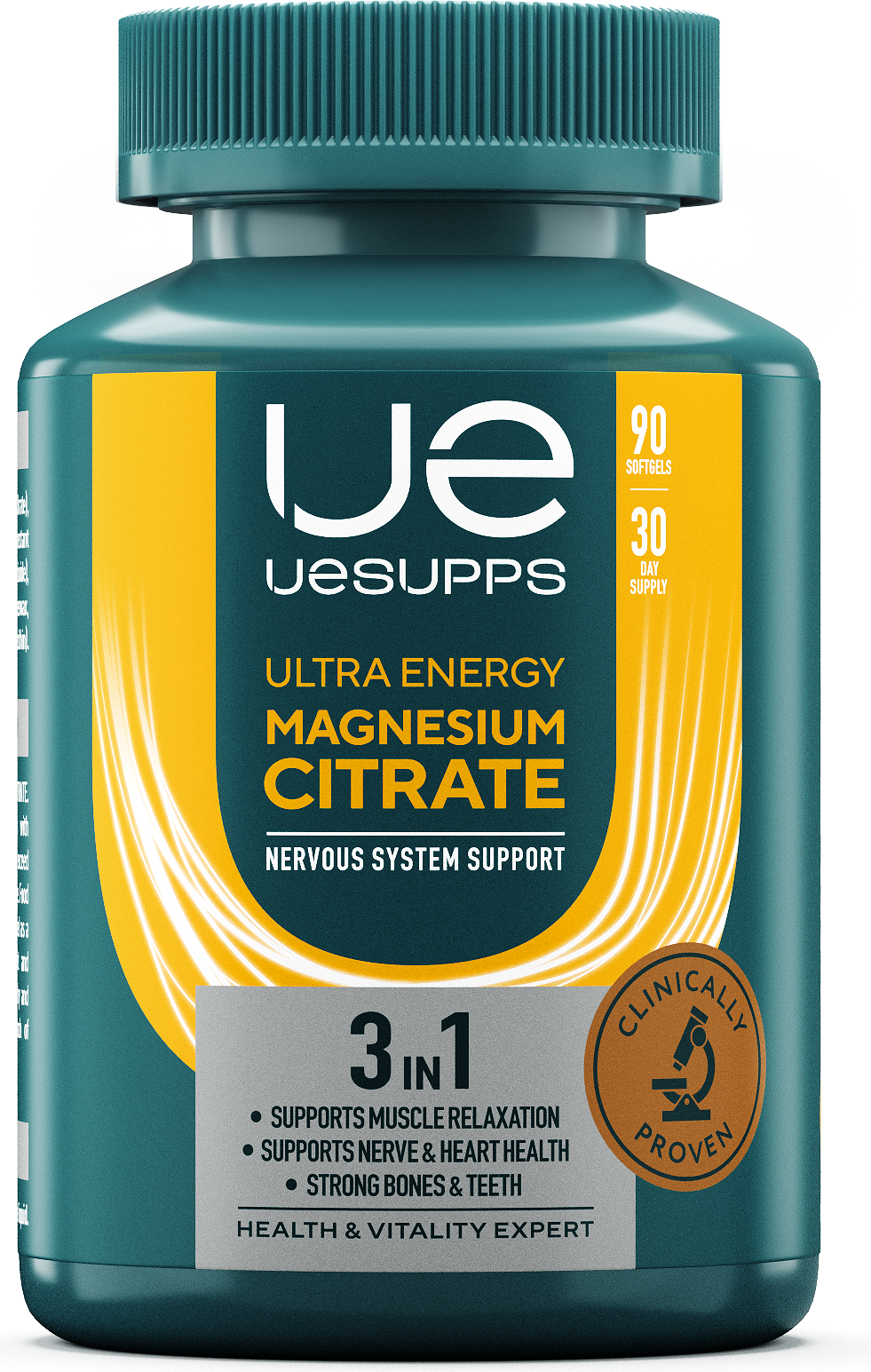 UESUPPS Витамин Магния Цитрат 90 софтгель Magnesium Citrate 90 Softgels