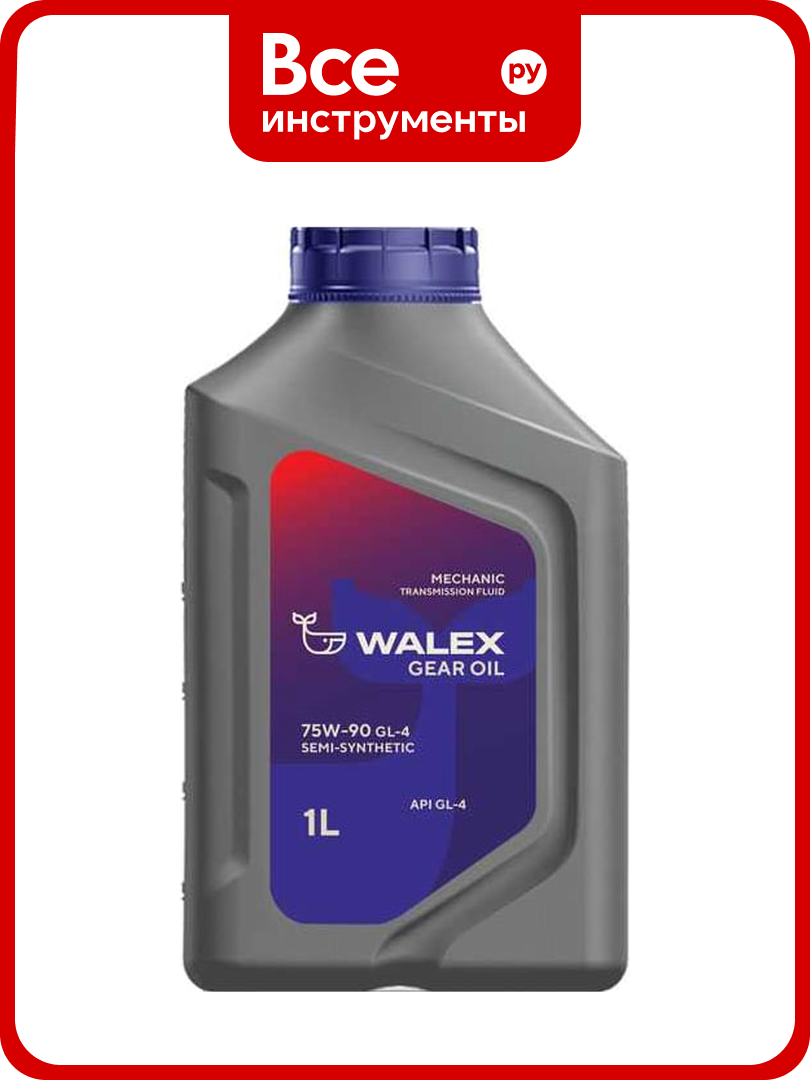 Трансмиссионное масло Walex Gear Oil GL-4 75w90, 1л WTM010001