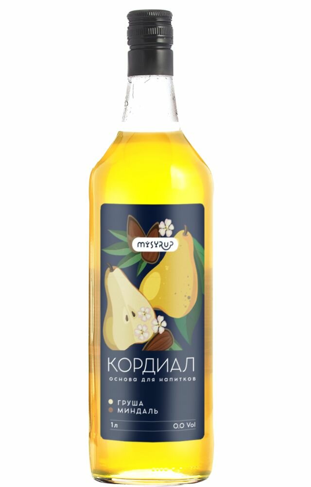 Кордиал "MySyrup" "Груша-Миндаль" 1л (основа для коктейлей)