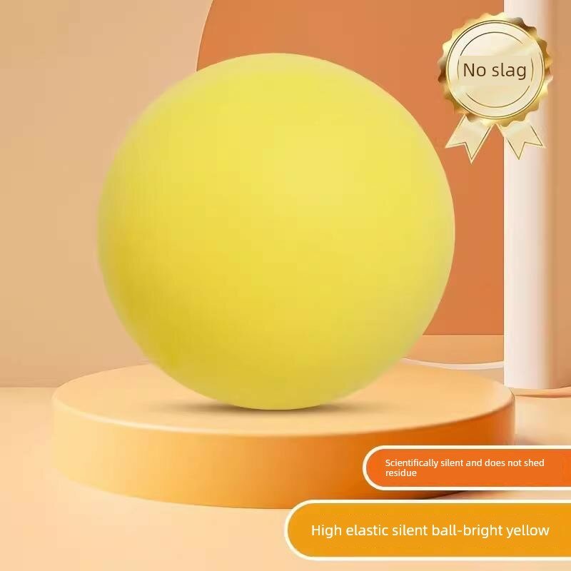Тихий баскетбольный мяч 3-го размера желтый для детей 3-5 лет с сеткой, диаметр 18 см