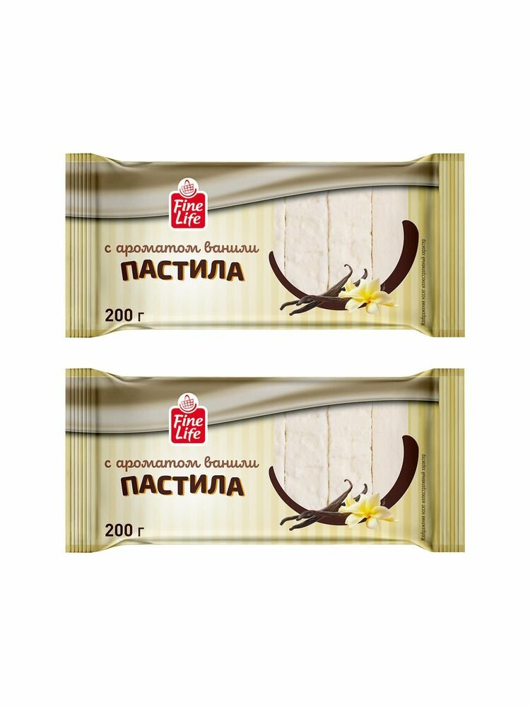 Fine Life Пастила с ароматом ванили, 200 г, 2 шт