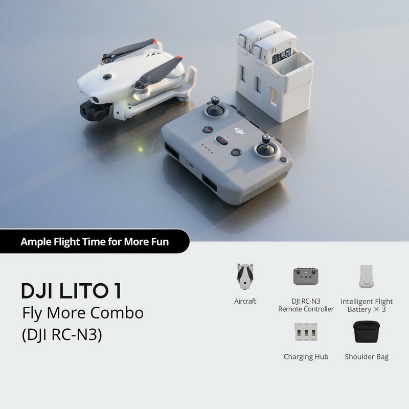 Квадрокоптер DJI LITO 1 Fly More Combo (DJI RC-N3)