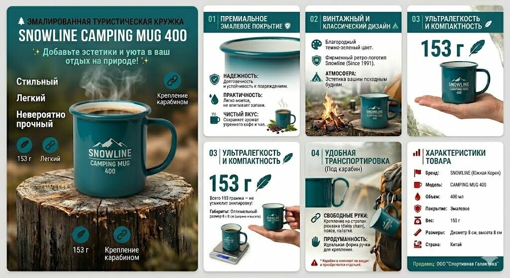 Snow Line кружка Camping Mug 400