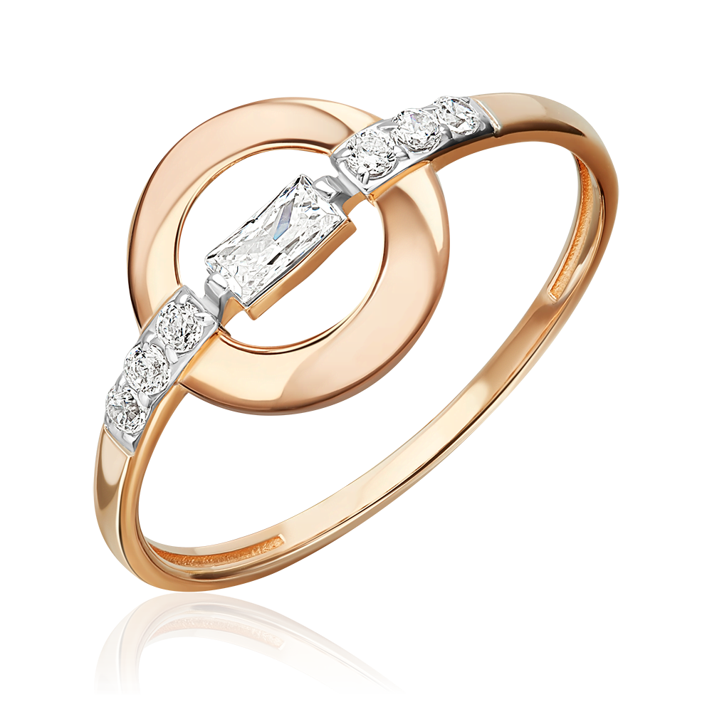 Кольцо PLATINA, золото, 585 проба, фианит
