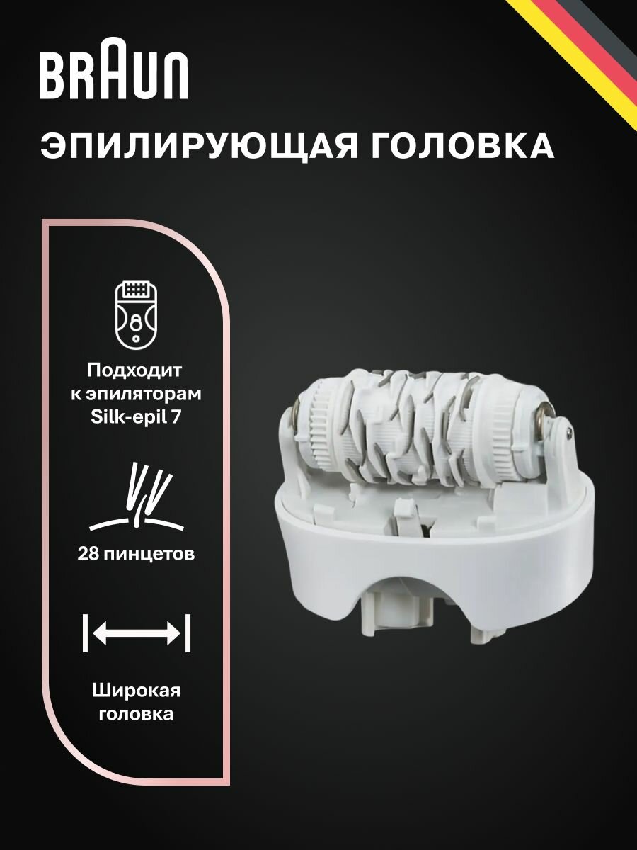 Эпилирующая головка для эпилятора Braun, стандартная, 28 пинцетов