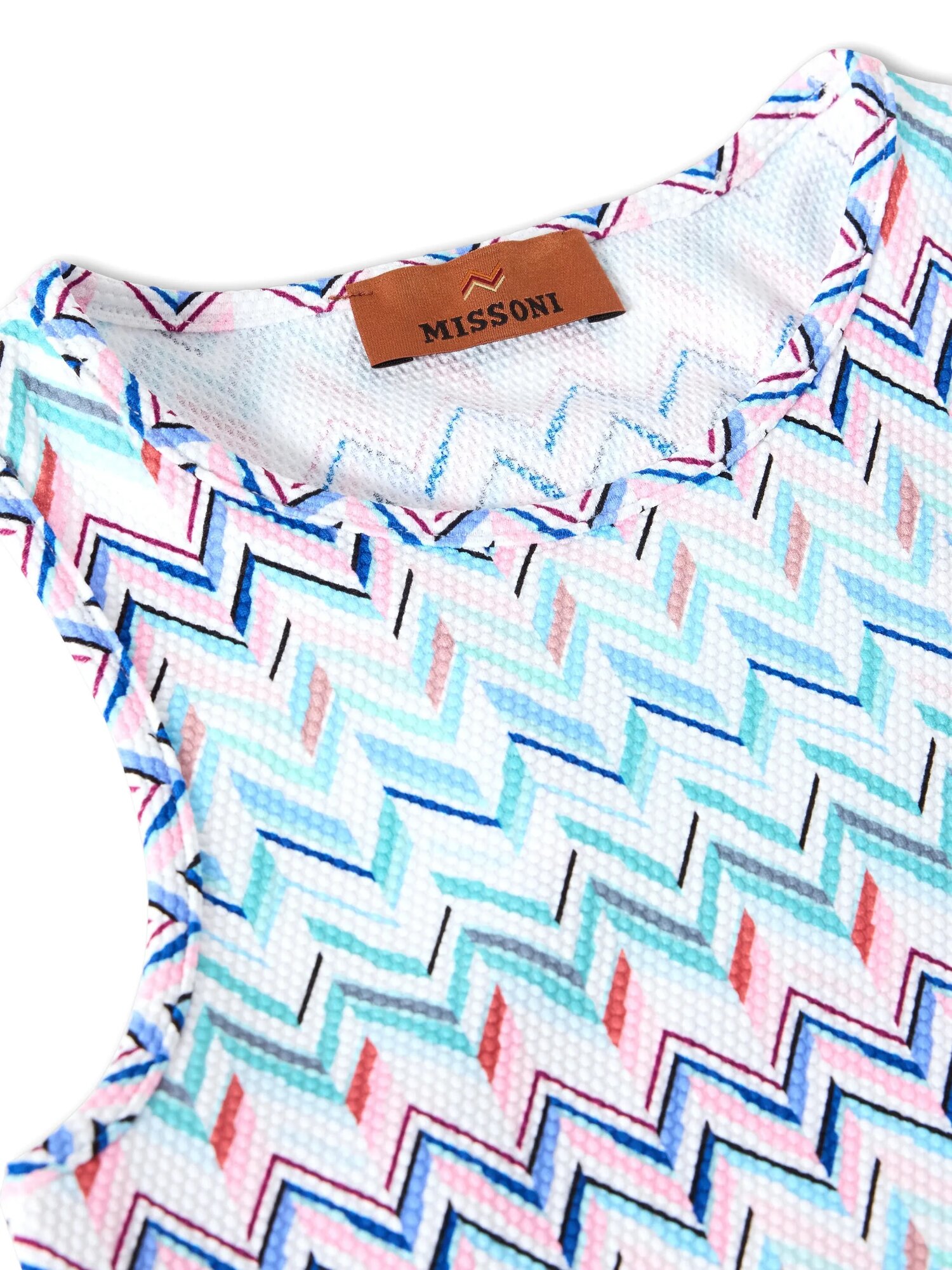Топ Missoni Zigzag-print tank top, размер 6 лет, белый — фото 1