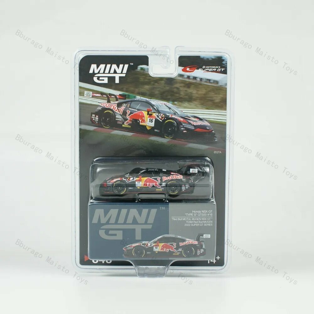 MINIGT 1:64 Honda NSX-GT "Type S" GT500 #16 "Red Bull MOTUL MUGEN NSX-GT" TEAM Red Bull MUGEN 2022 SUPER GT SERIES отлитая под давлением модель гоночного автомобиля Игрушки