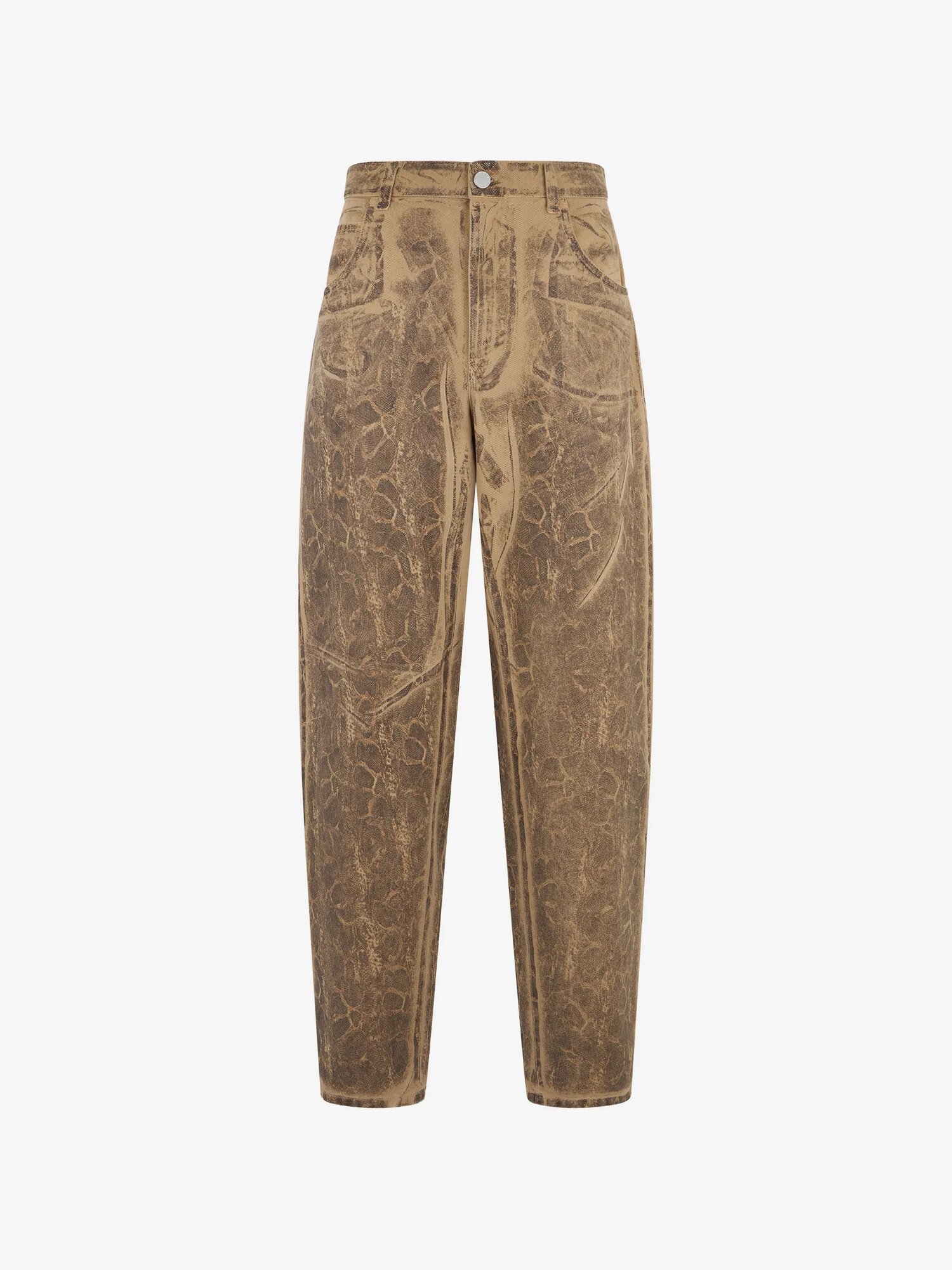 Джинсы Animal-print tapered jeans 