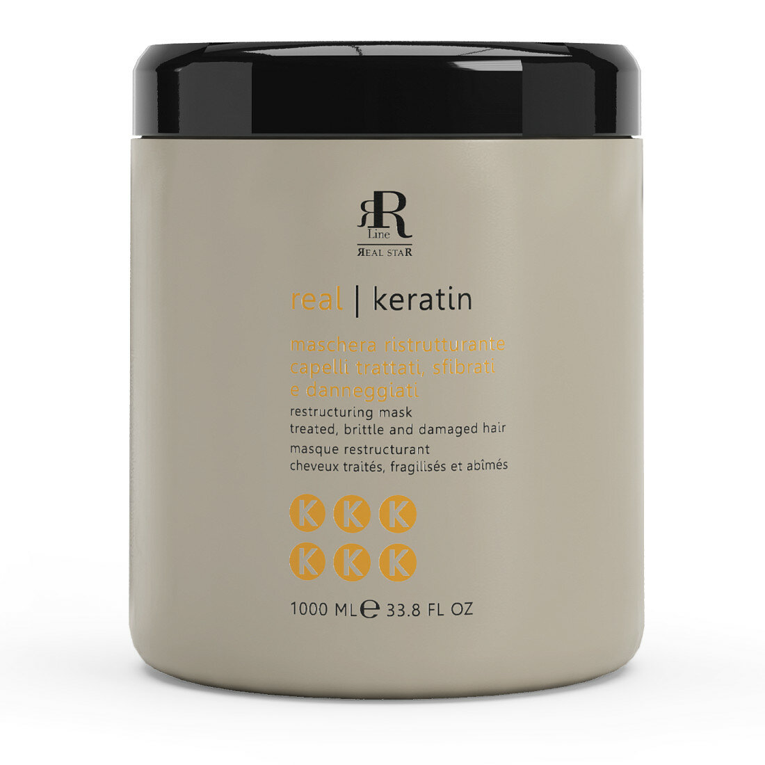 Маска для волос с кератином профессиональная RR Line Real Keratin, 1000 мл