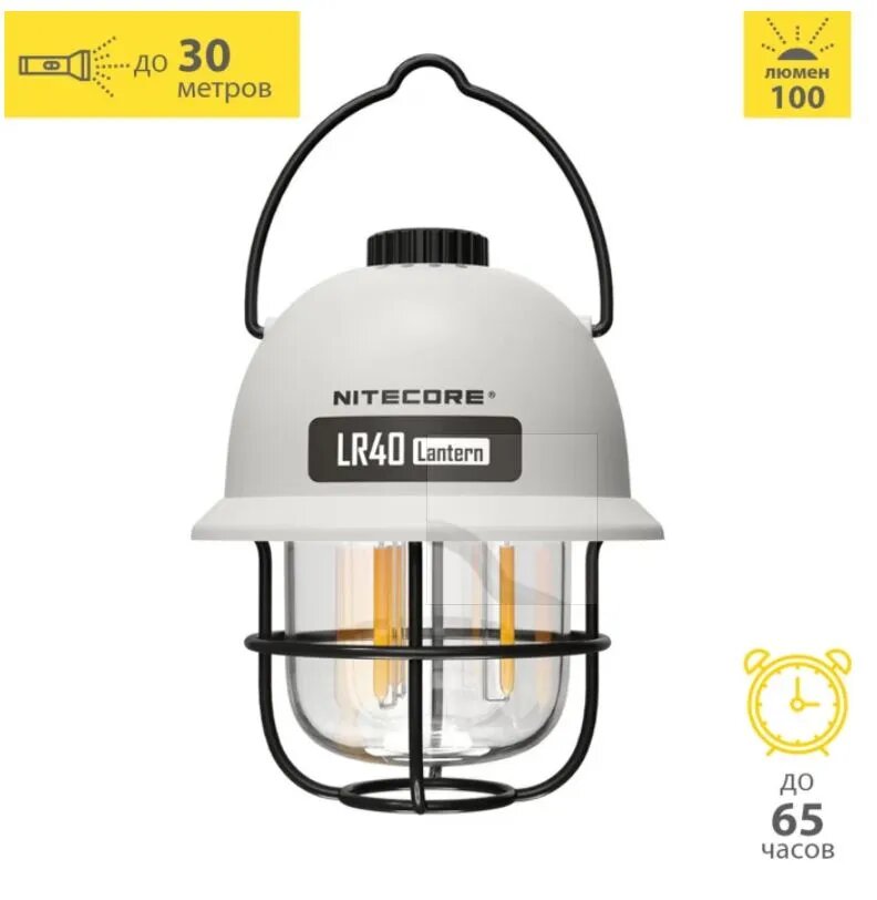 Фонарь для кемпинга Nitecore LR40, 100 люмен, 65 ч