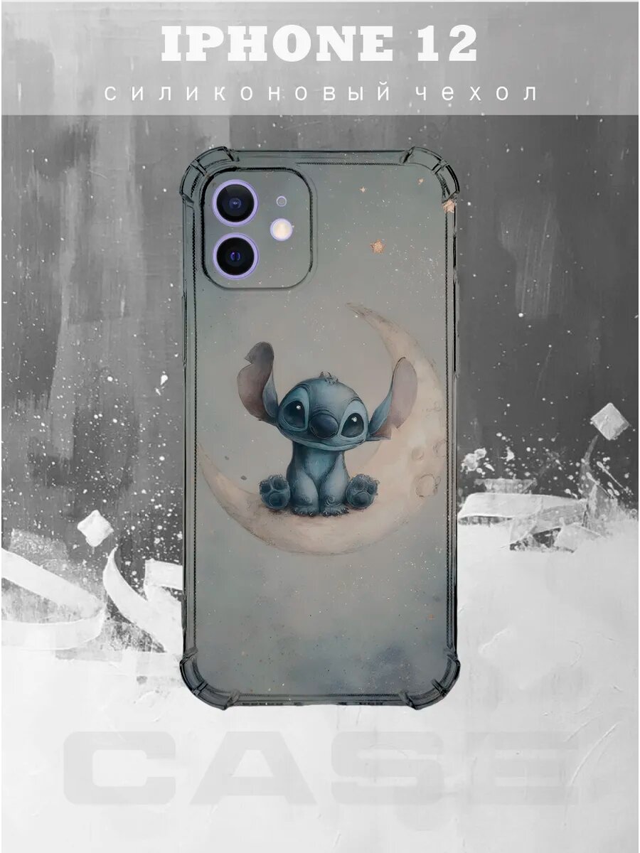 Чехол на IPHONE 12 с принтом стич