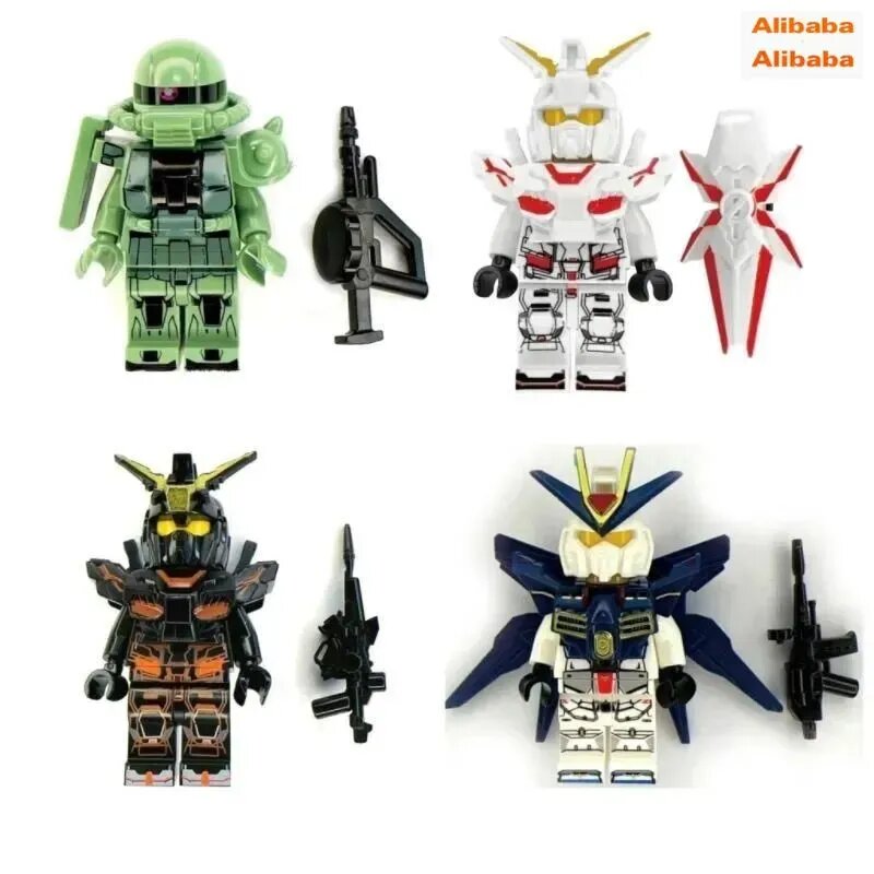 Минифигурка в мобильном костюме Gundam Mecha, модель совместима с конструкторами , развивающими подарками на день рождения для мальчиков