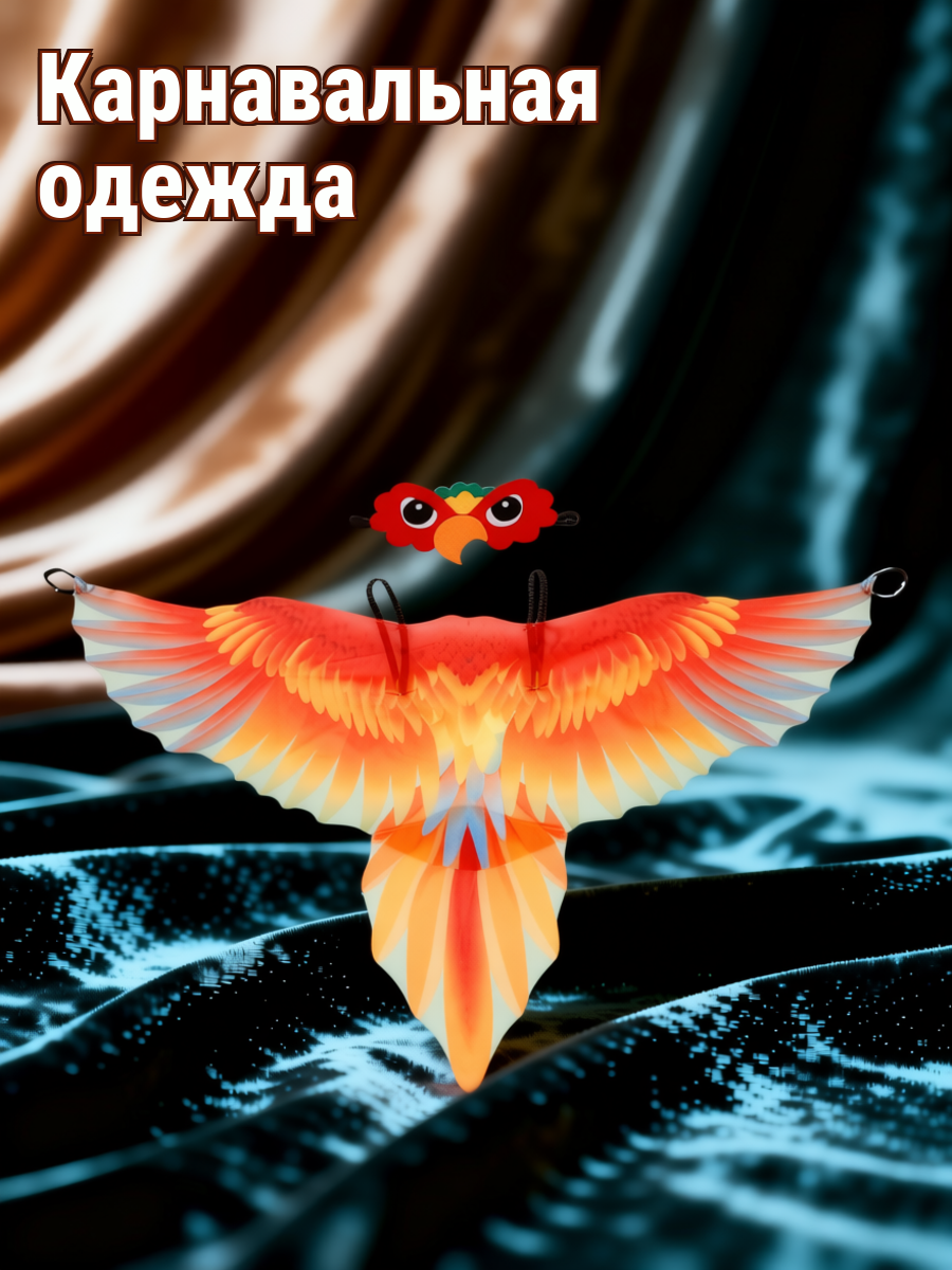Костюм Волшебника С Капюшоном И Маской Для Детей 1 Шт Множество Цветов 120.00X68.00X0.01Cm