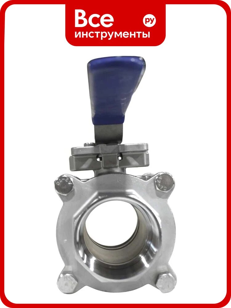 Кран шаровый NEWKEY муфтовый под привод, нержавеющий, 3PC, AISI316, DN100, CF8M, PN25 NK-BMTp100/6