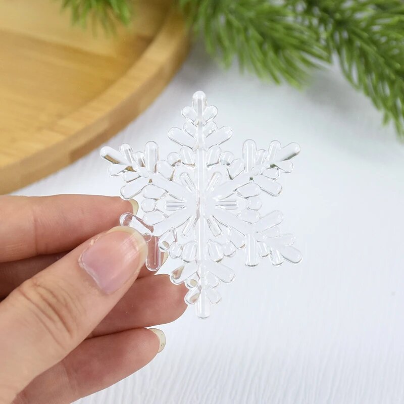 Хрустальные снежинки 5.5см, Цвет B02, 10 шт