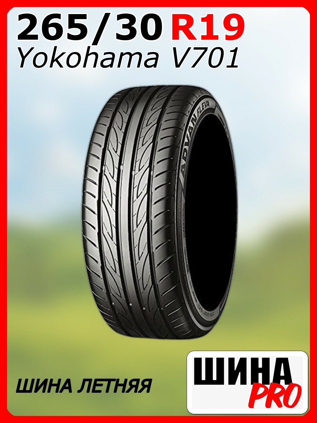 Шина летняя Yokohama 265/30/19 W 93 Advan Fleva V701 для легковых автомобилей R0386