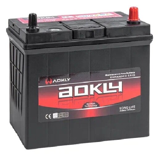 Аккумулятор автомобильный Aokly Asia 50 А/ч 470 А обр. пол. тонк. кл. 65B24L Азиа авто (237х129х220)