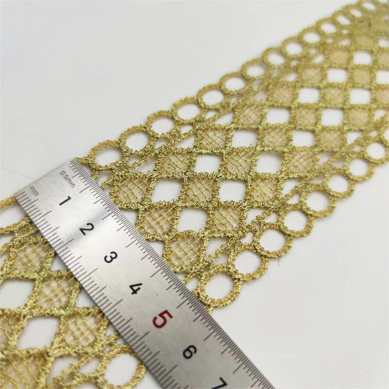 Золотая металлическая пряжа GAFABRIC 1.5-6см 5.6cm Bronze Gold, 1.5 Yards