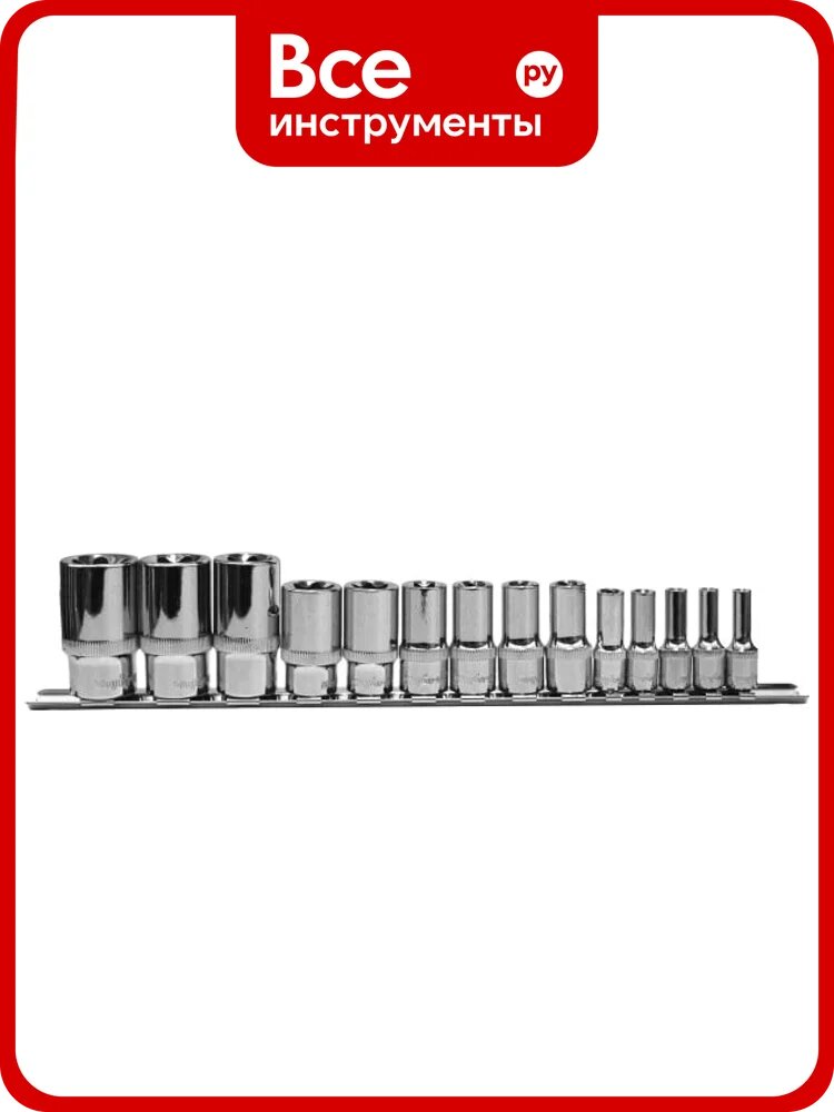Набор торцевых головок TORX (E4-E24; 1/4"; 3/8"; 1/2"; 14 шт.) Ombra 910714 55704