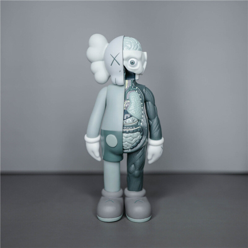 Фигурка KAWS Частичная Анатомия Трендовая Статуэтка Игрушка Цвет：20см Частичная Анатомия Серый [в коробке]