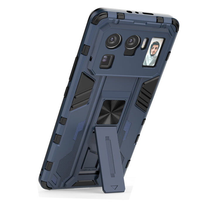 Противоударный чехол с подставкой Transformer для Xiaomi Mi 11 Ultra синий