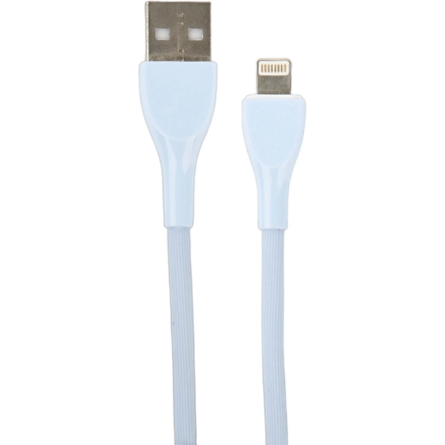 PERFEO Кабель USB A вилка - Lightning вилка, 2.4A, голубой, силикон, длина 1 м, ULTRA SOFT (I4333) — фото 1