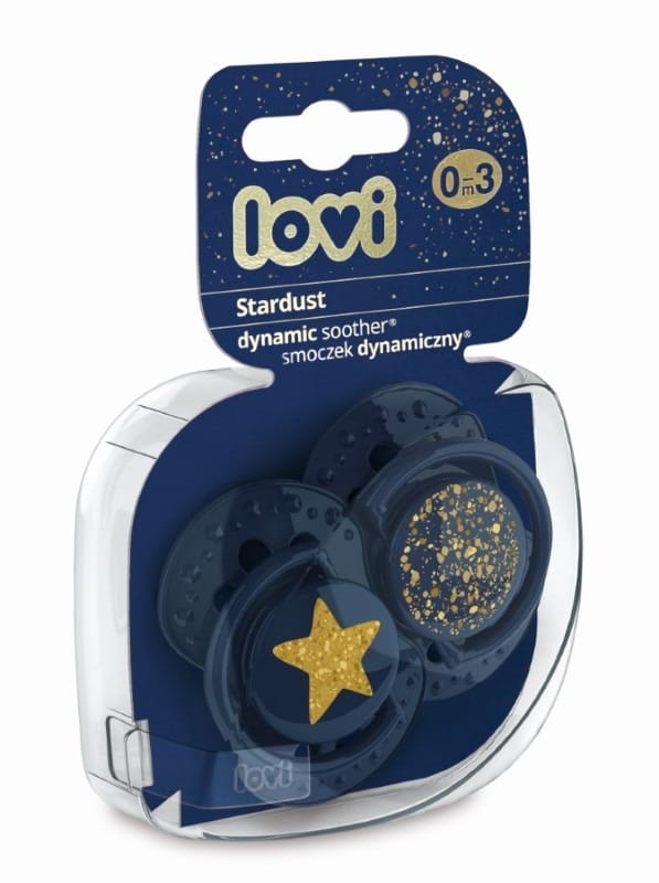 Пустышка Lovi Stardust Blue, синий, 2 шт