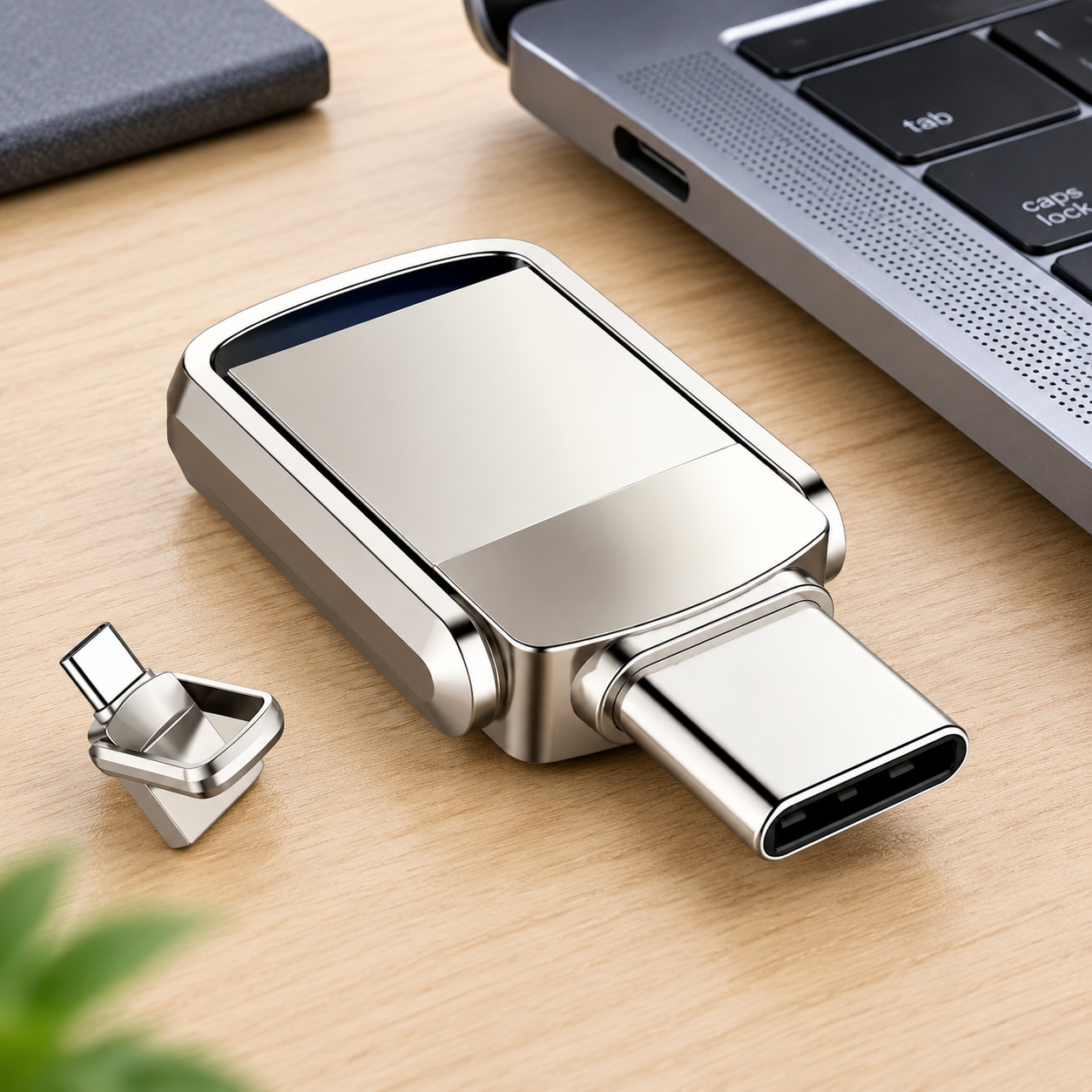 USB-накопитель Type-C 2ТБ, OTG (Цвет товара: серебристый)