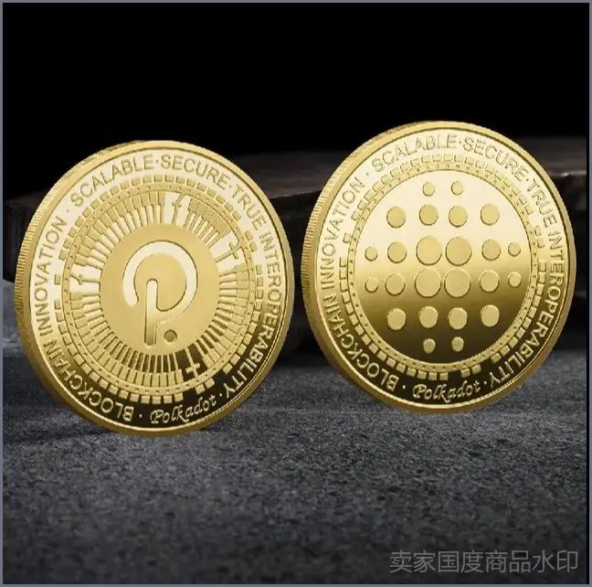 Сувенирная крипто монета Polkadot (Полькадот) DOT