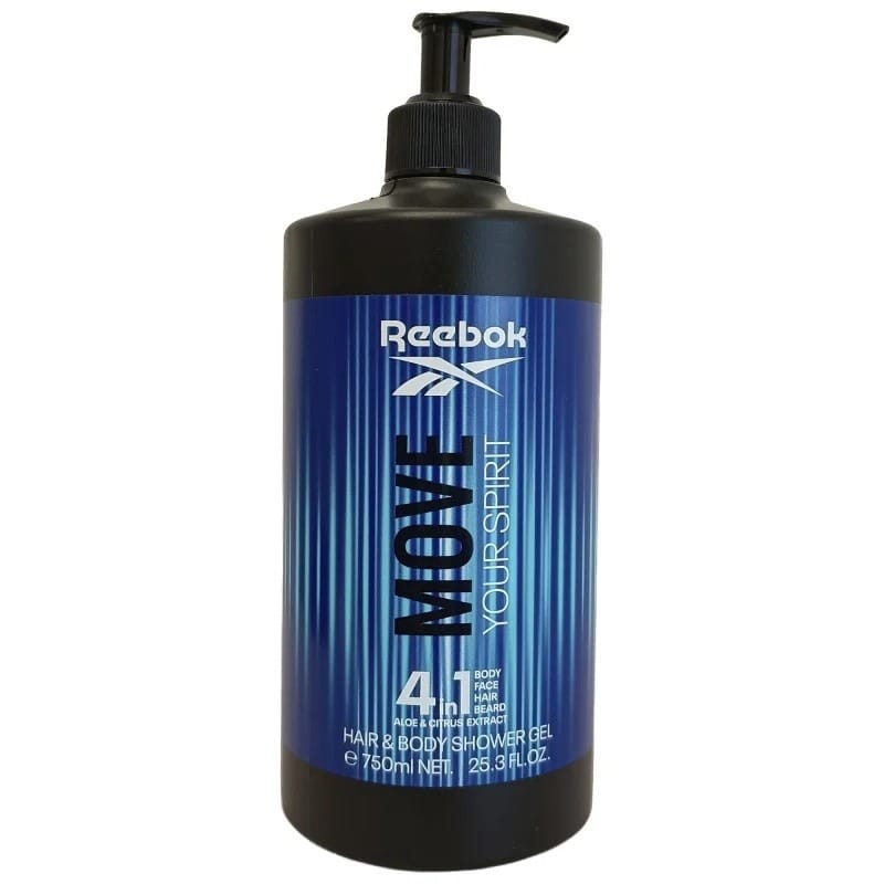Гель для душа Reebok Move Your Spirit 4 в 1, 750 мл