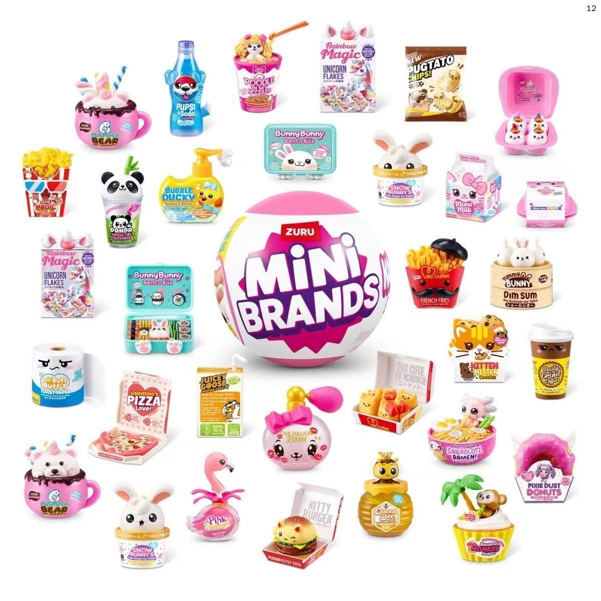 Игровые шары-сюрпризы ZURU Kawaii, распаковочные боксы, подарки для девочек, новогодние подарки, антистресс-игрушки