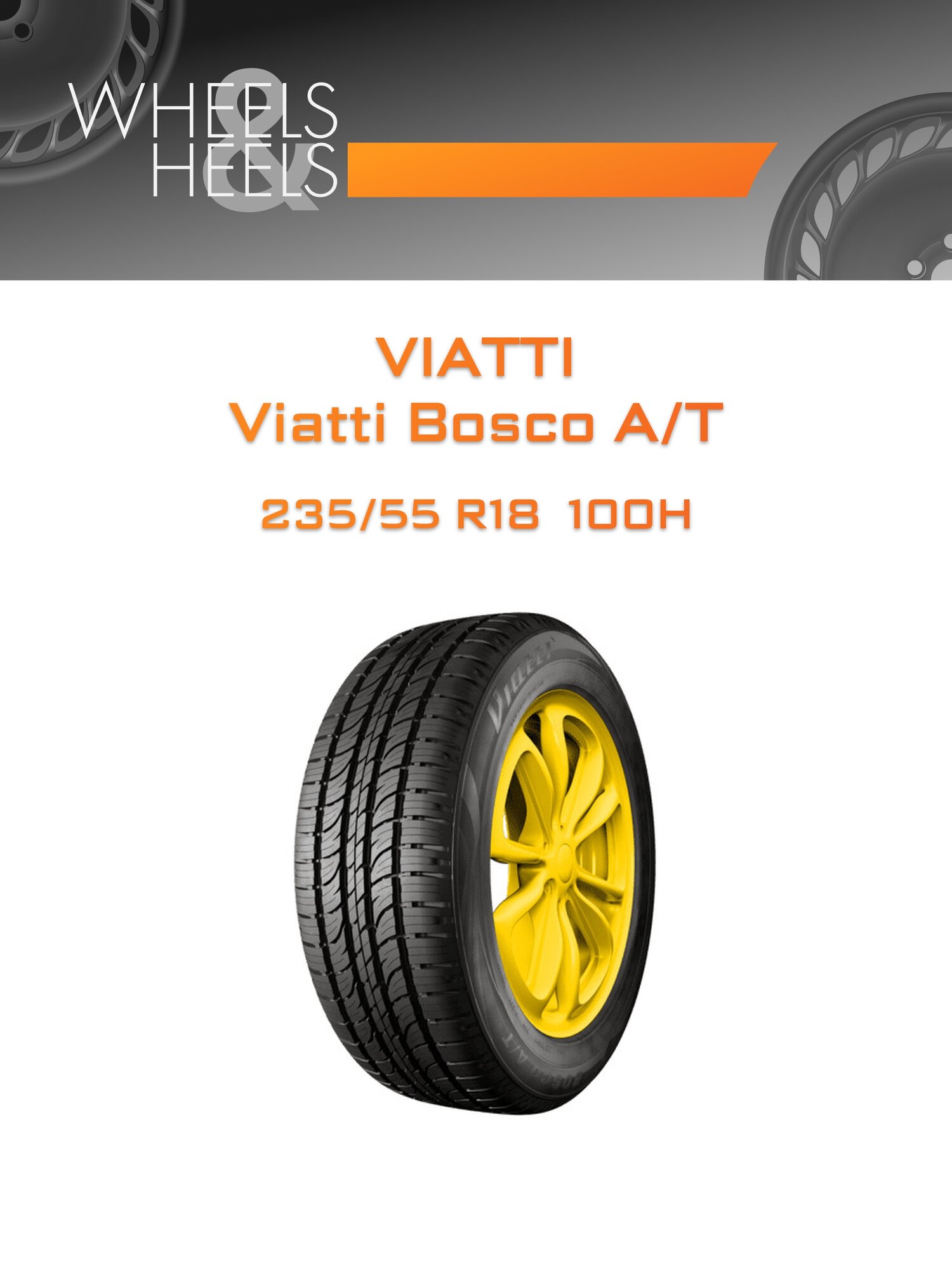 Шина автомобильная Viatti Viatti Bosco A/T AT 235/55 R18 100H SUMMER, летняя, универсальная