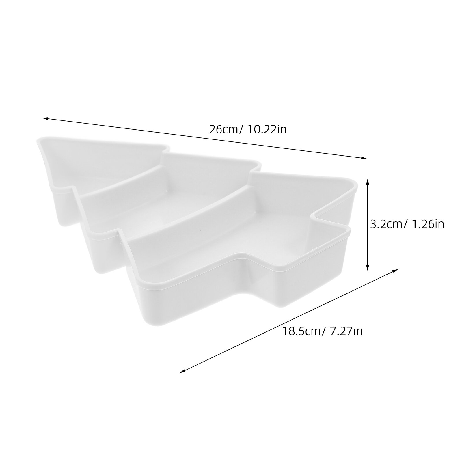Тарелка В Forme Елки Для Фруктов И Орехов Из Пластика 26.00X18.50X3.20Cm