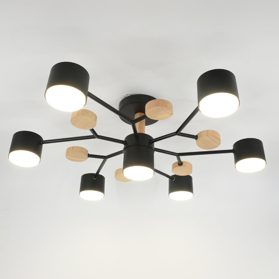General Lighting Systems Люстра под лампу General GCHL-7GX53-M ЧернаяДерево Альберо 662217