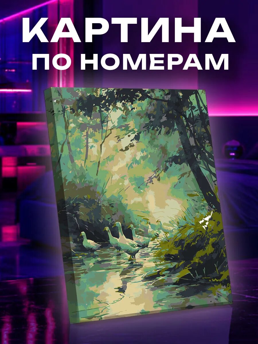 Картина по номерам Гуси